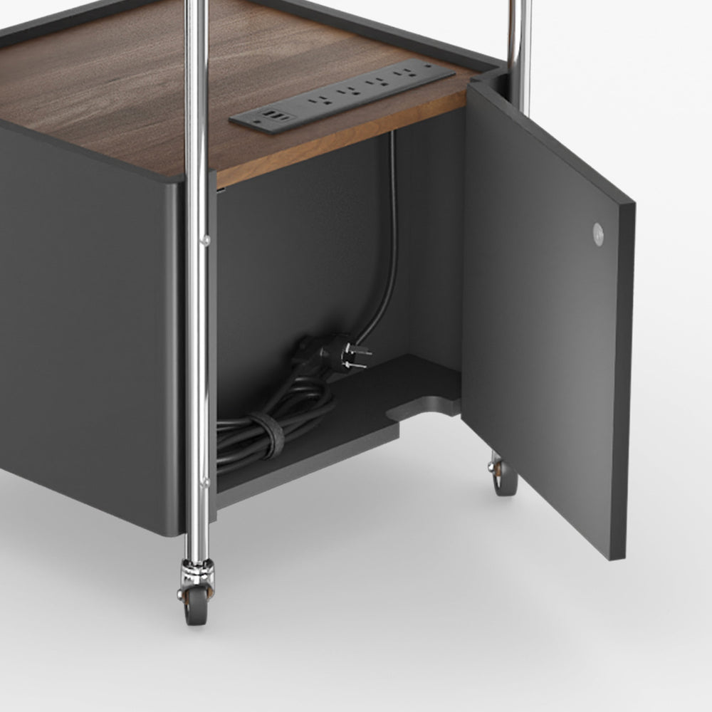 Multifunctional Side Table with Storage Power Strip | Aliving Home CubeMove